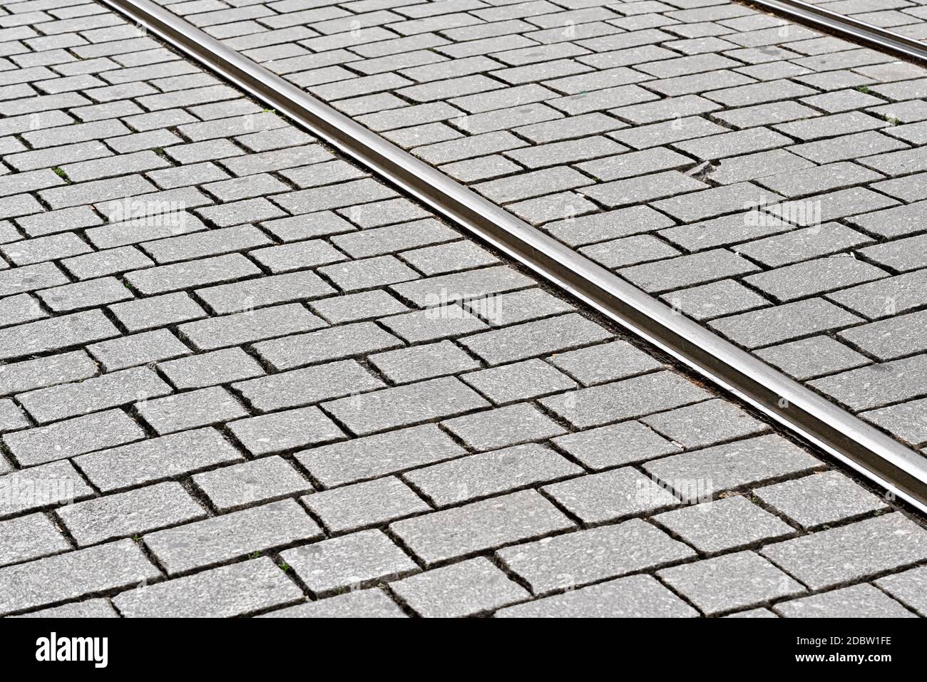 Tram tram railway railway tram cobble stone hi-res stock photography ...