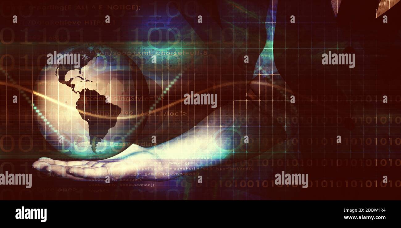 Global Banking Solutions and Technology as Business Concept Stock Photo ...