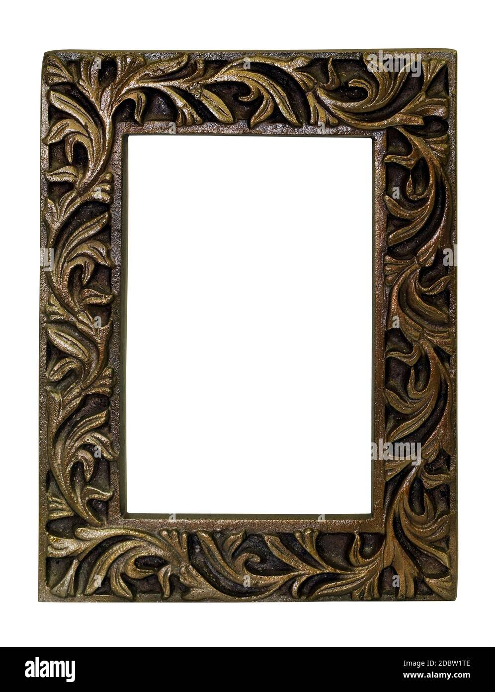 Handmade rectangular frame made from iron isolated Stock Photo - Alamy