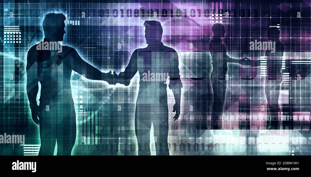 Business Handshake Abstract Background for Trust as Concept Stock Photo ...