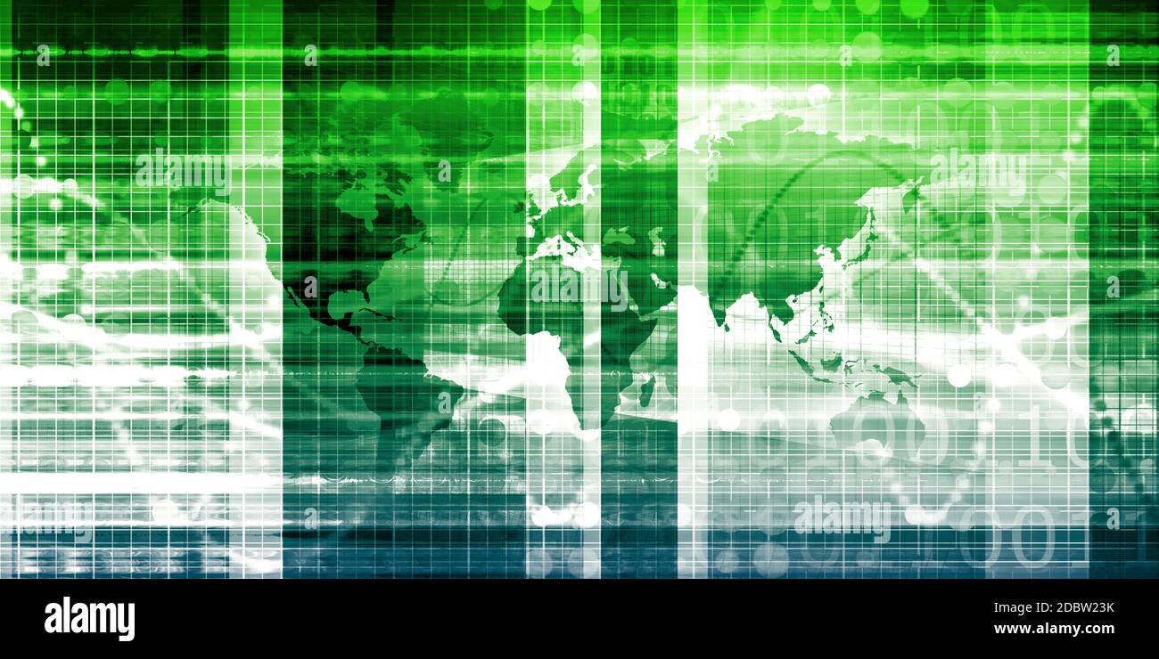 Futuristic Art Abstract With Digital Technology Theme Stock Photo - Alamy