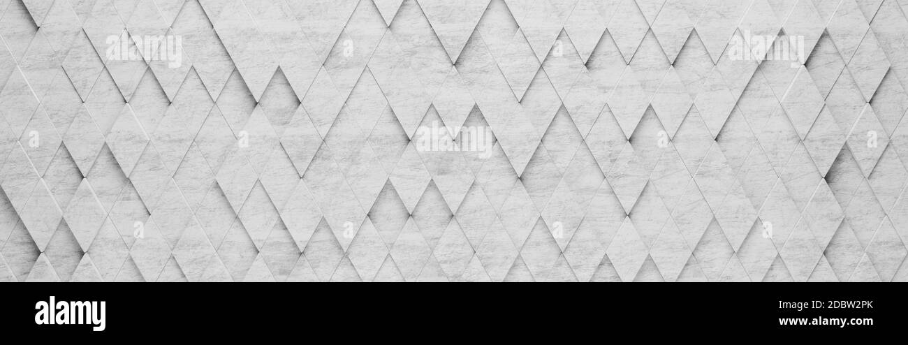 Wall of Gray Rhombus Tiles Arranged in Random Height 3D Pattern ...