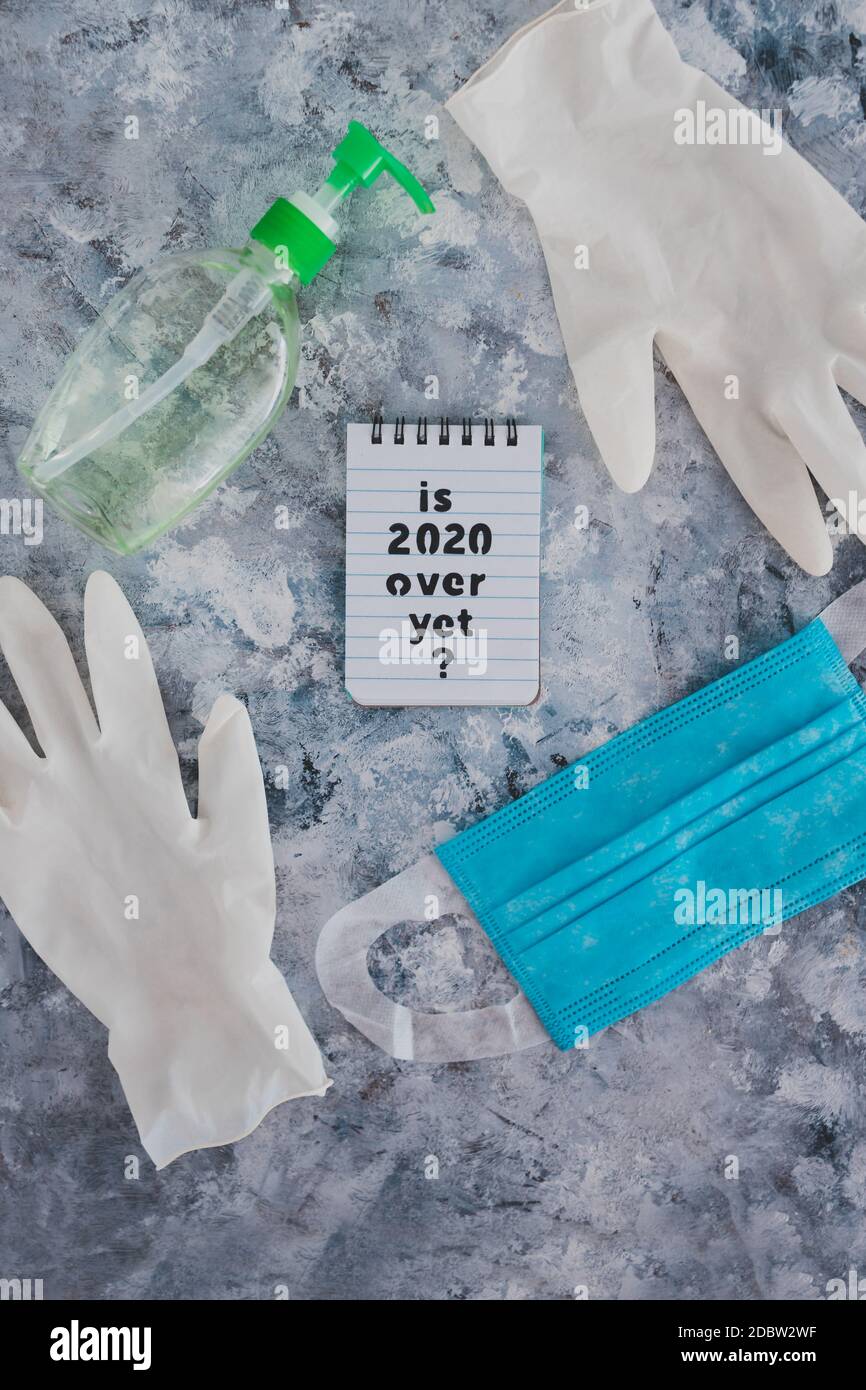 life after the covid-19 virus pandemic conceptual image, memo with text ...