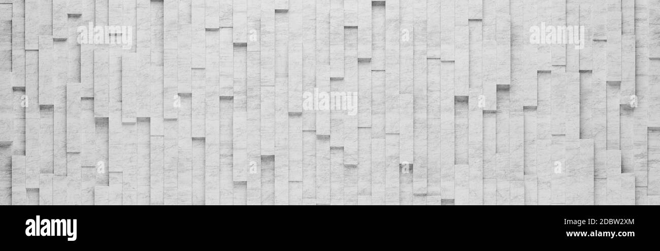 Wall of Gray Vertical Rectangles Tiles Arranged in Random Height 3D ...