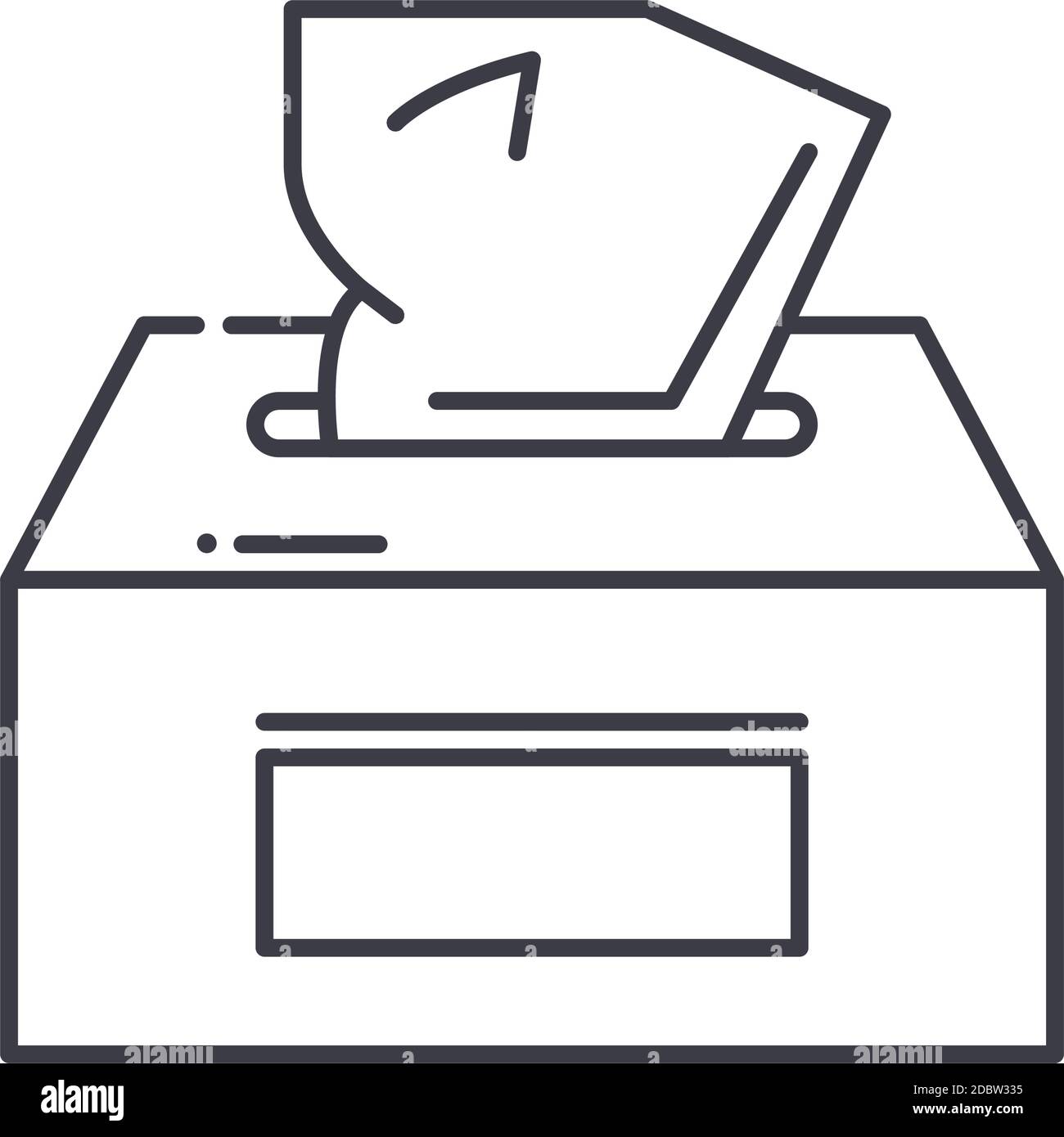 Tissue paper concept icon, linear isolated illustration, thin line ...