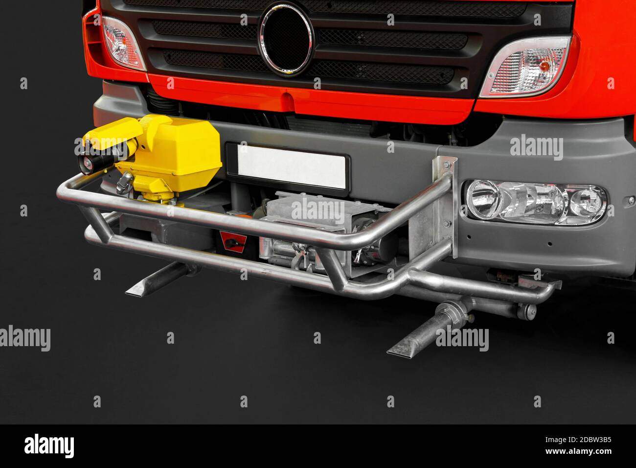 Water canon turret at front of fire truck Stock Photo - Alamy