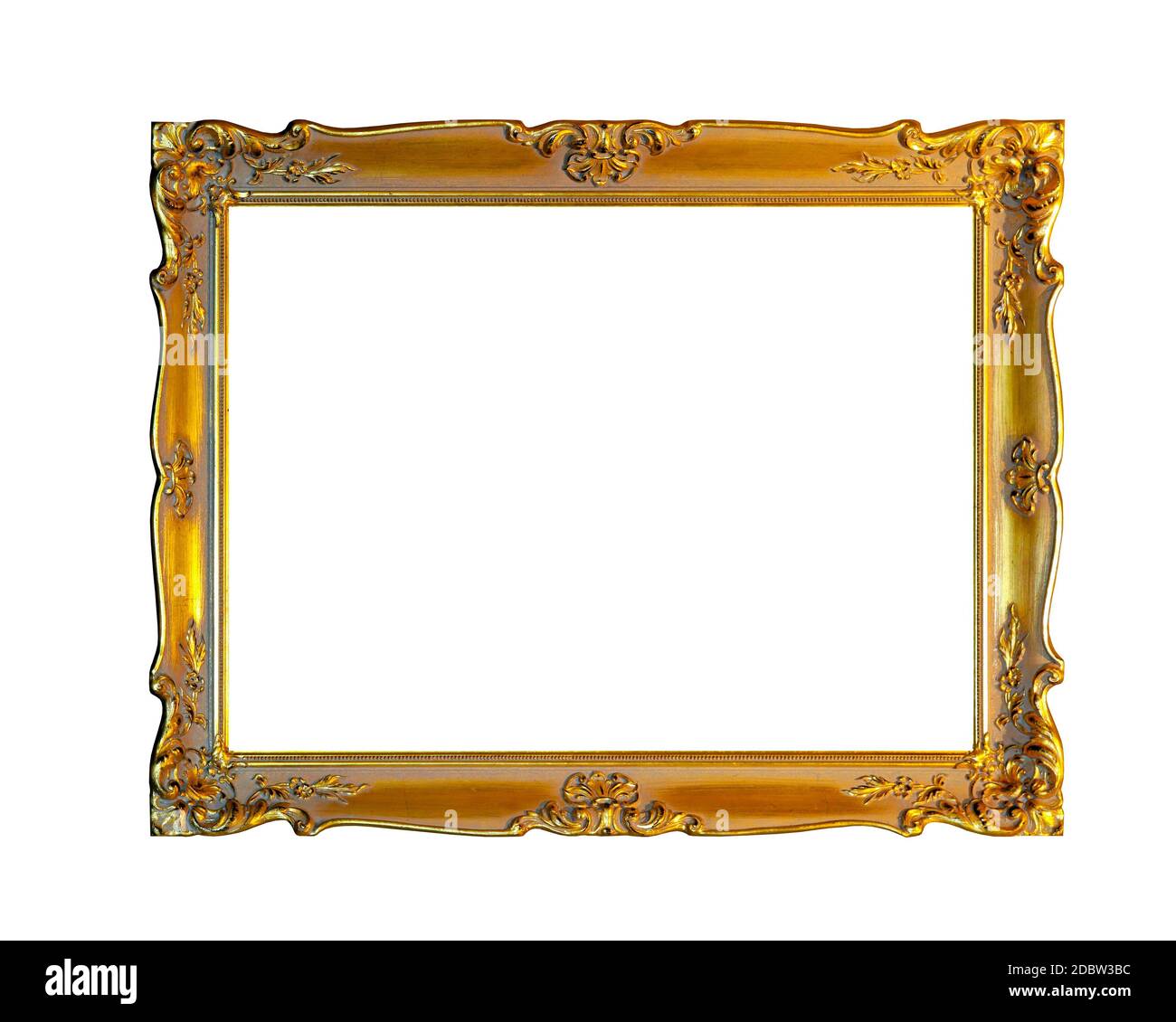 Luxury golden frame isolated included clipping path Stock Photo - Alamy