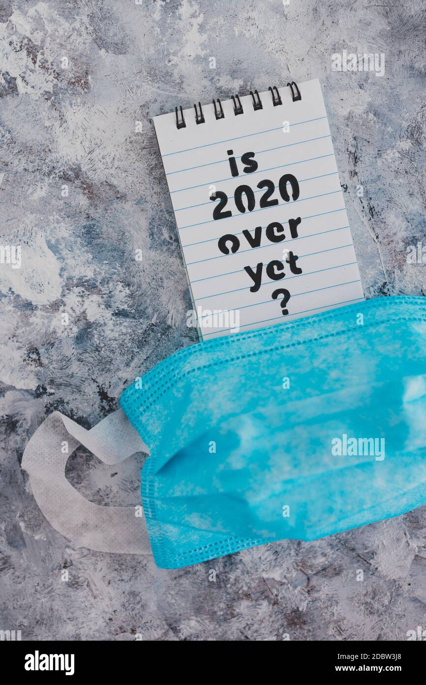 life after the covid-19 virus pandemic conceptual image, memo with text ...