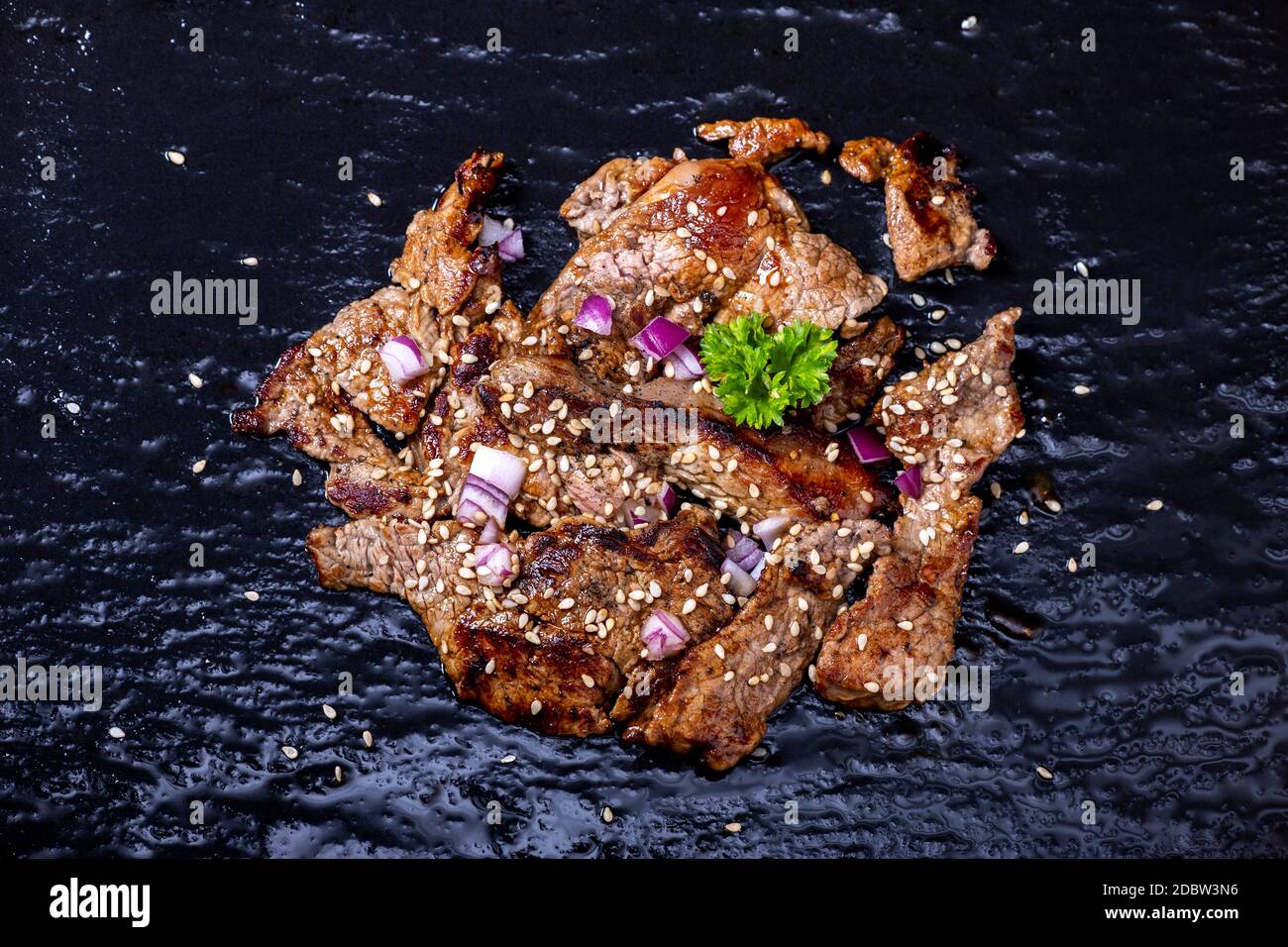 Japanese steak on black hi-res stock photography and images - Alamy
