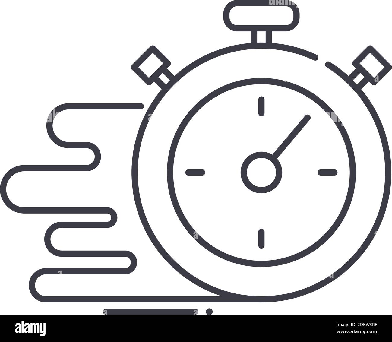 Speed optimization icon, linear isolated illustration, thin line vector ...
