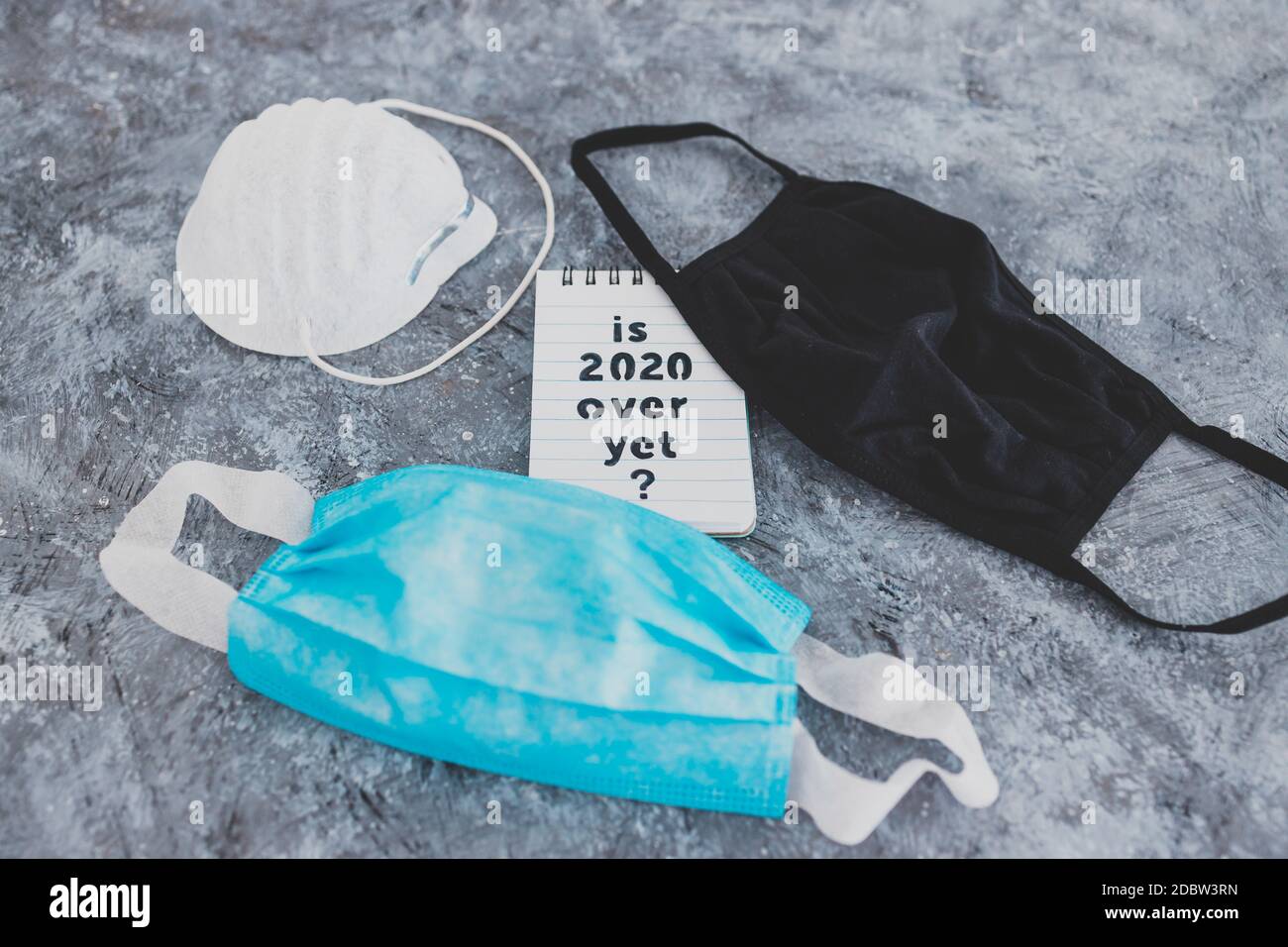 life after the covid-19 virus pandemic conceptual image, memo with text ...