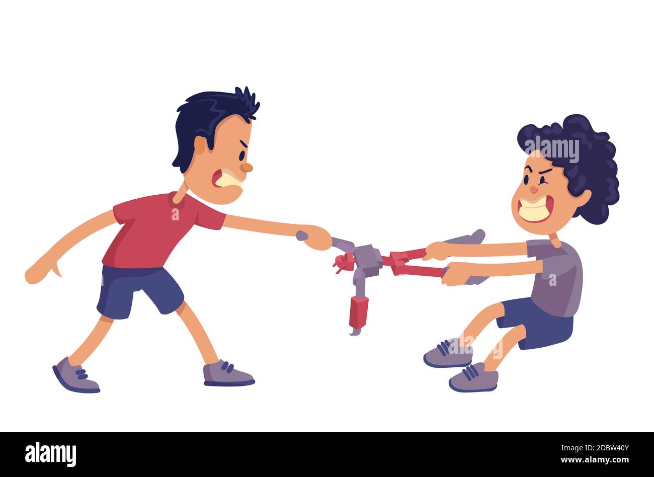 Cartoon Drawing Illustration Angry Arguing High Resolution Stock ...