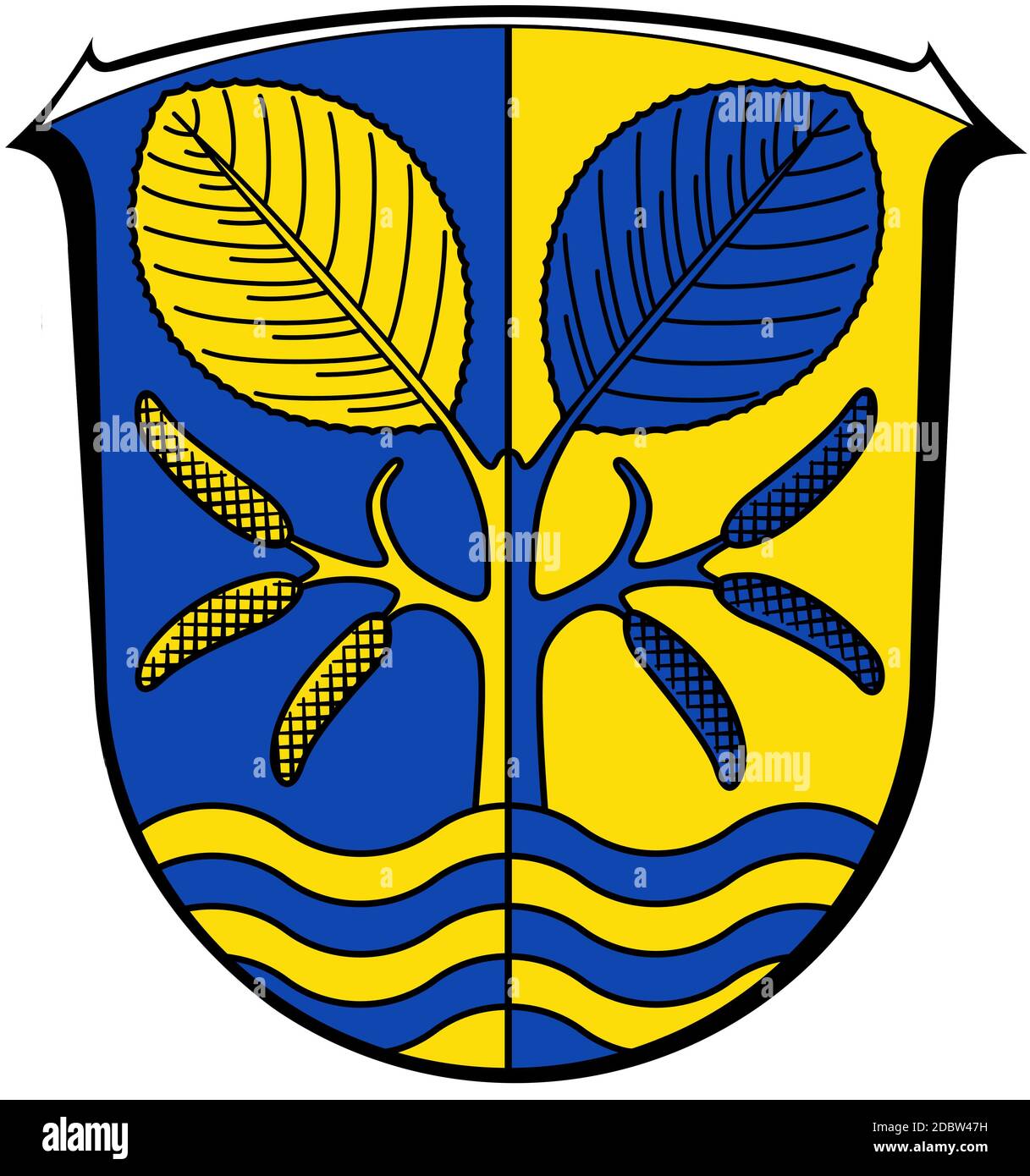 Coat of arms of the city of Erlensee. Germany Stock Photo - Alamy