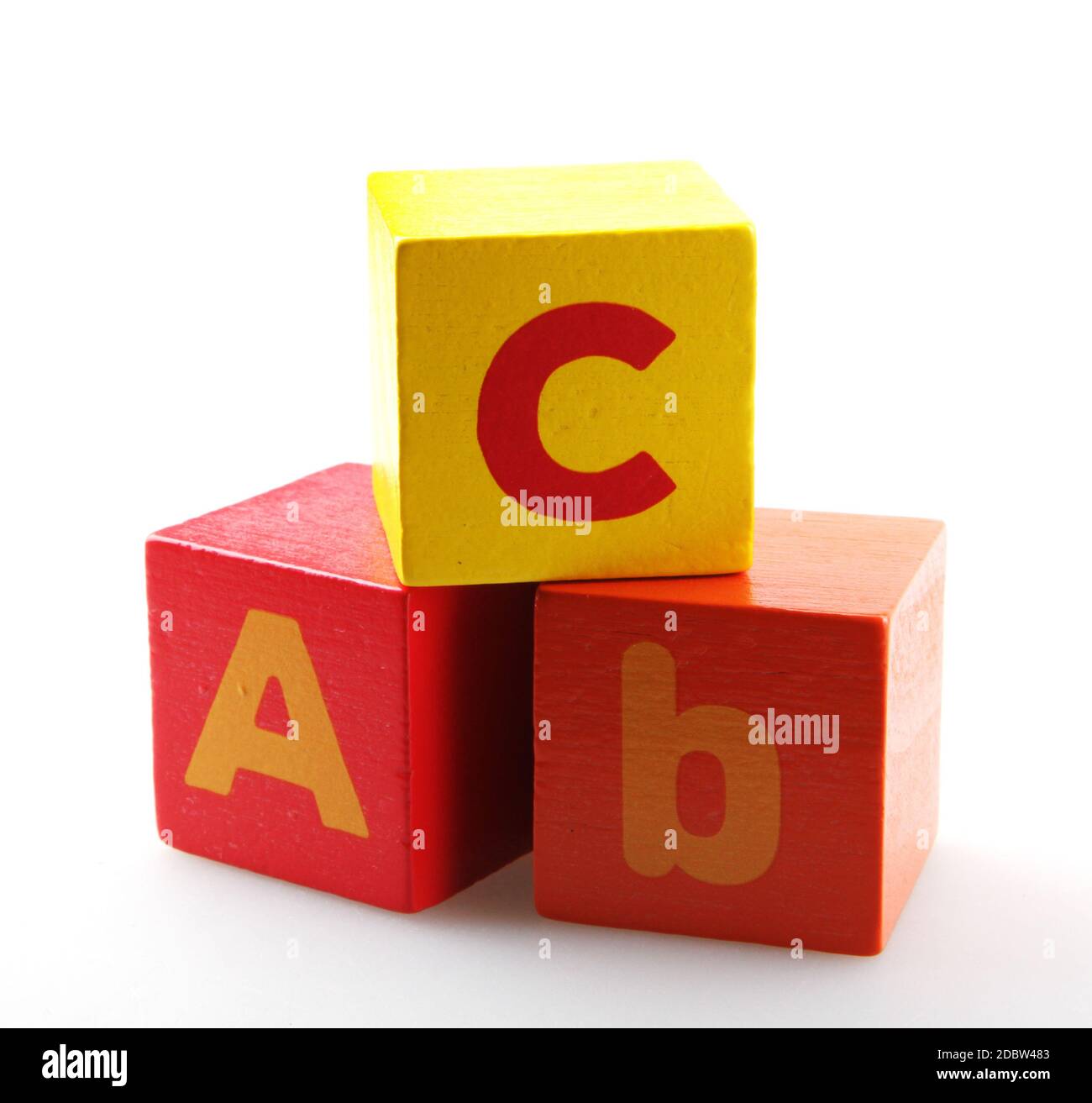 Wooden alphabet blocks isolated on white background Stock Photo - Alamy