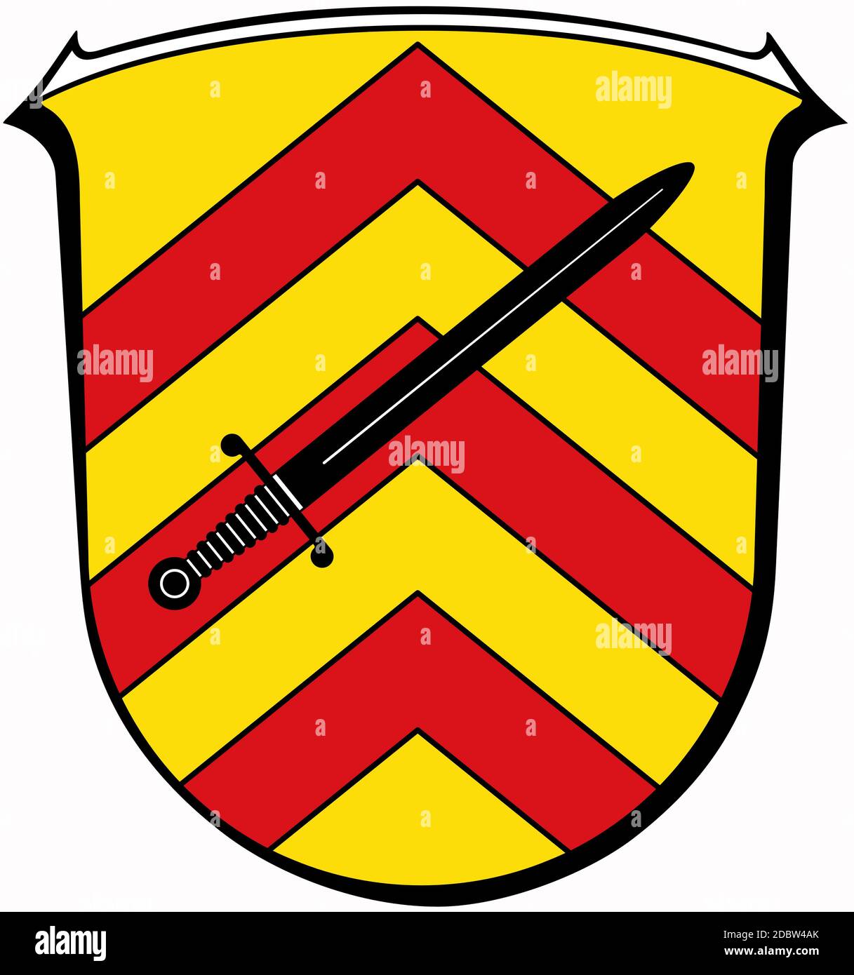 Coat of arms of the commune of Hammersbach. Germany Stock Photo - Alamy