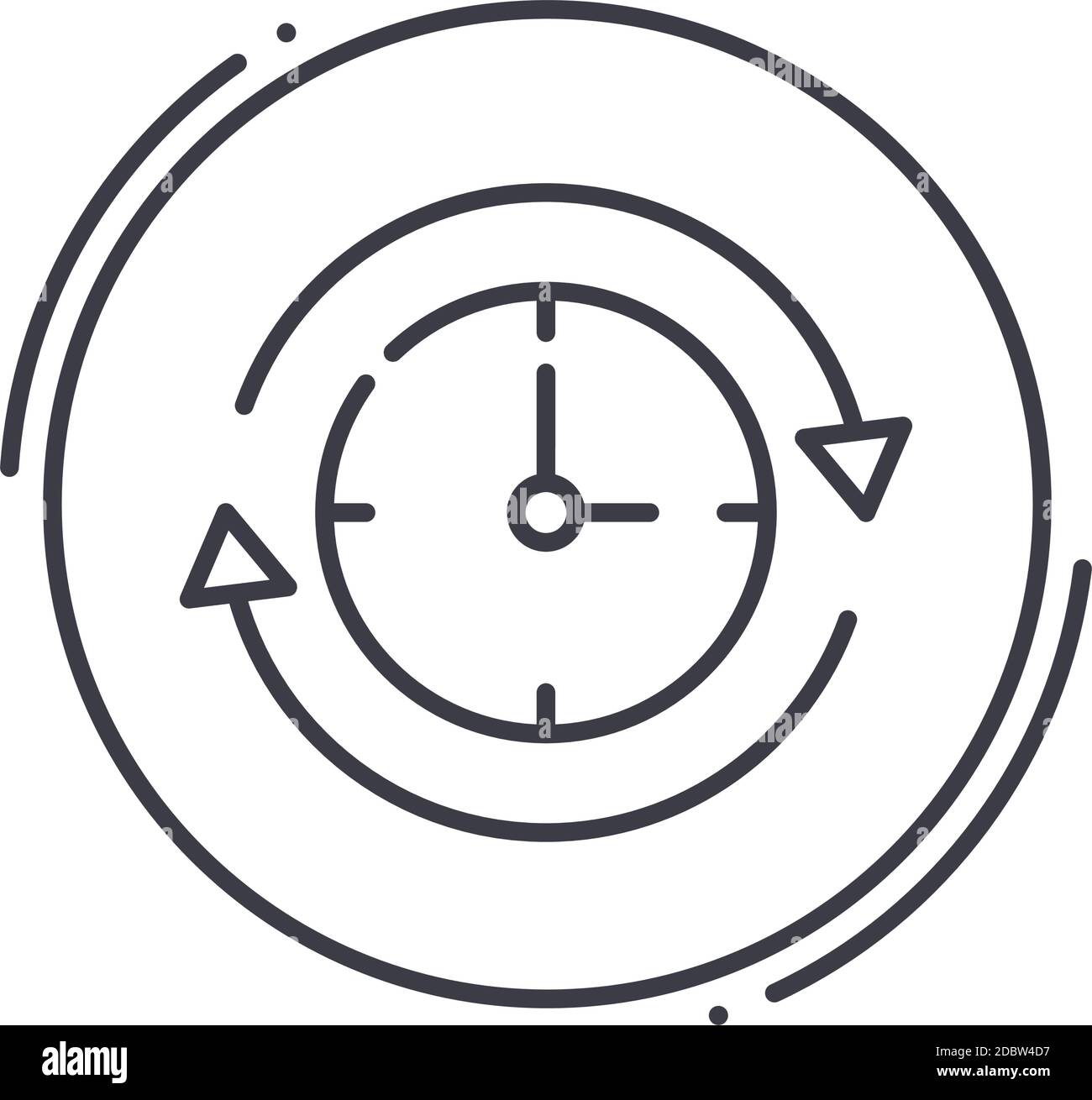 Timing icon, linear isolated illustration, thin line vector, web design ...