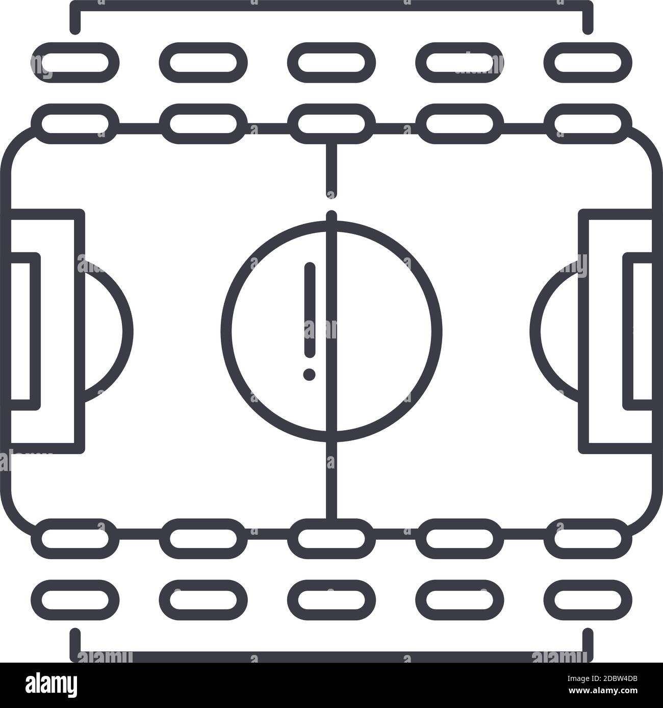 Sport field icon, linear isolated illustration, thin line vector, web ...