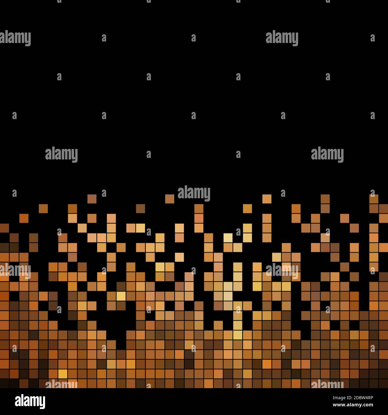 abstract square pixel mosaic background - brown Stock Photo - Alamy