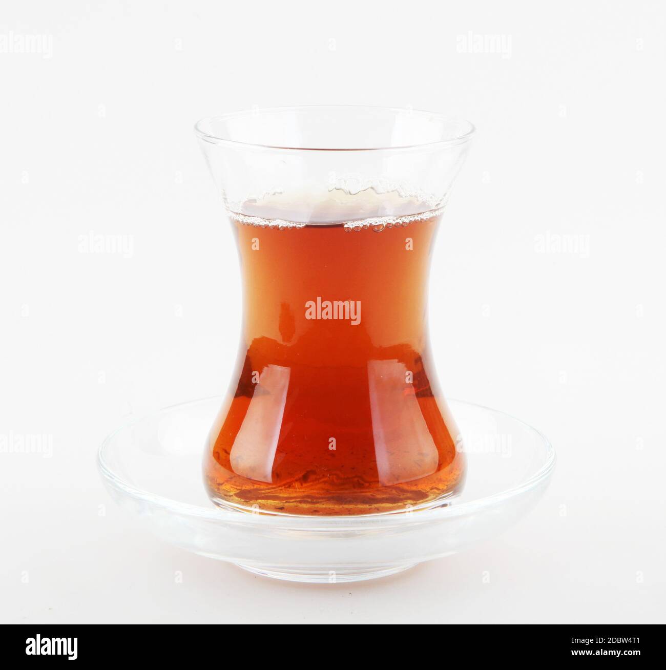Turkish tea glass isolated on white background Stock Photo - Alamy