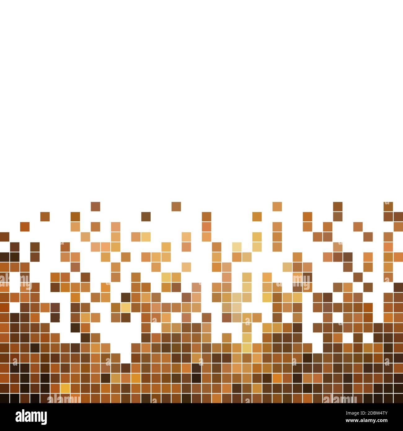 abstract square pixel mosaic background - brown Stock Photo - Alamy