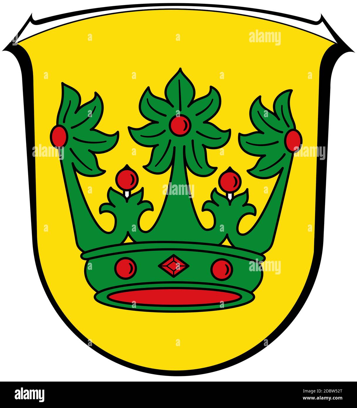 Coat of arms of the commune of Rodenbach. Germany Stock Photo - Alamy