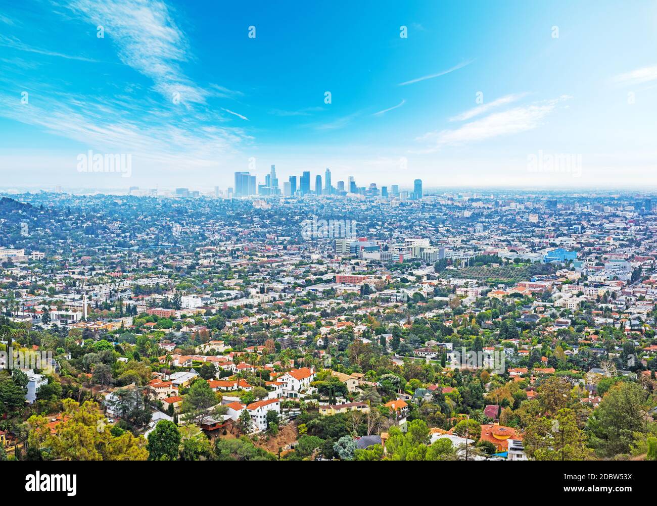 Blue sky over Los Angeles, California Stock Photo - Alamy