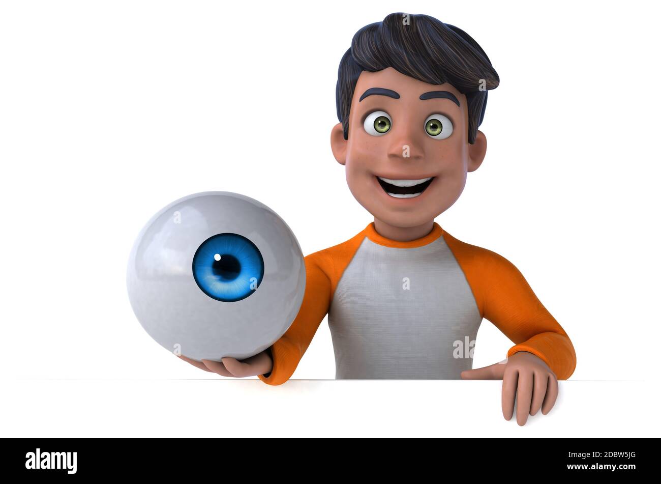 Fun 3D cartoon Asian teenager Stock Photo - Alamy