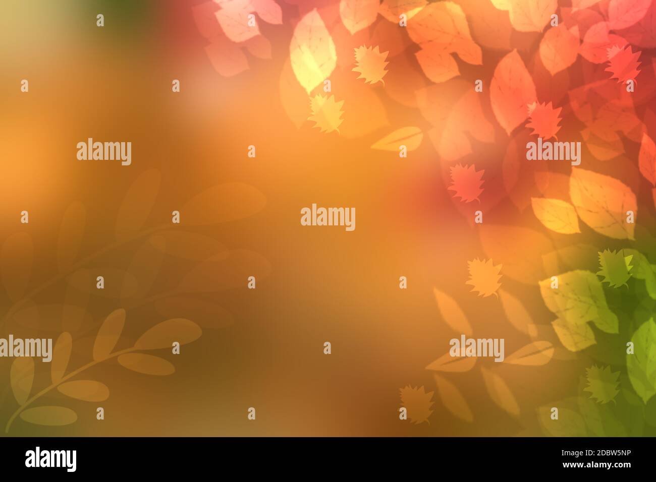 Abstract autumn gradient gold orange bright green of fall colors ...