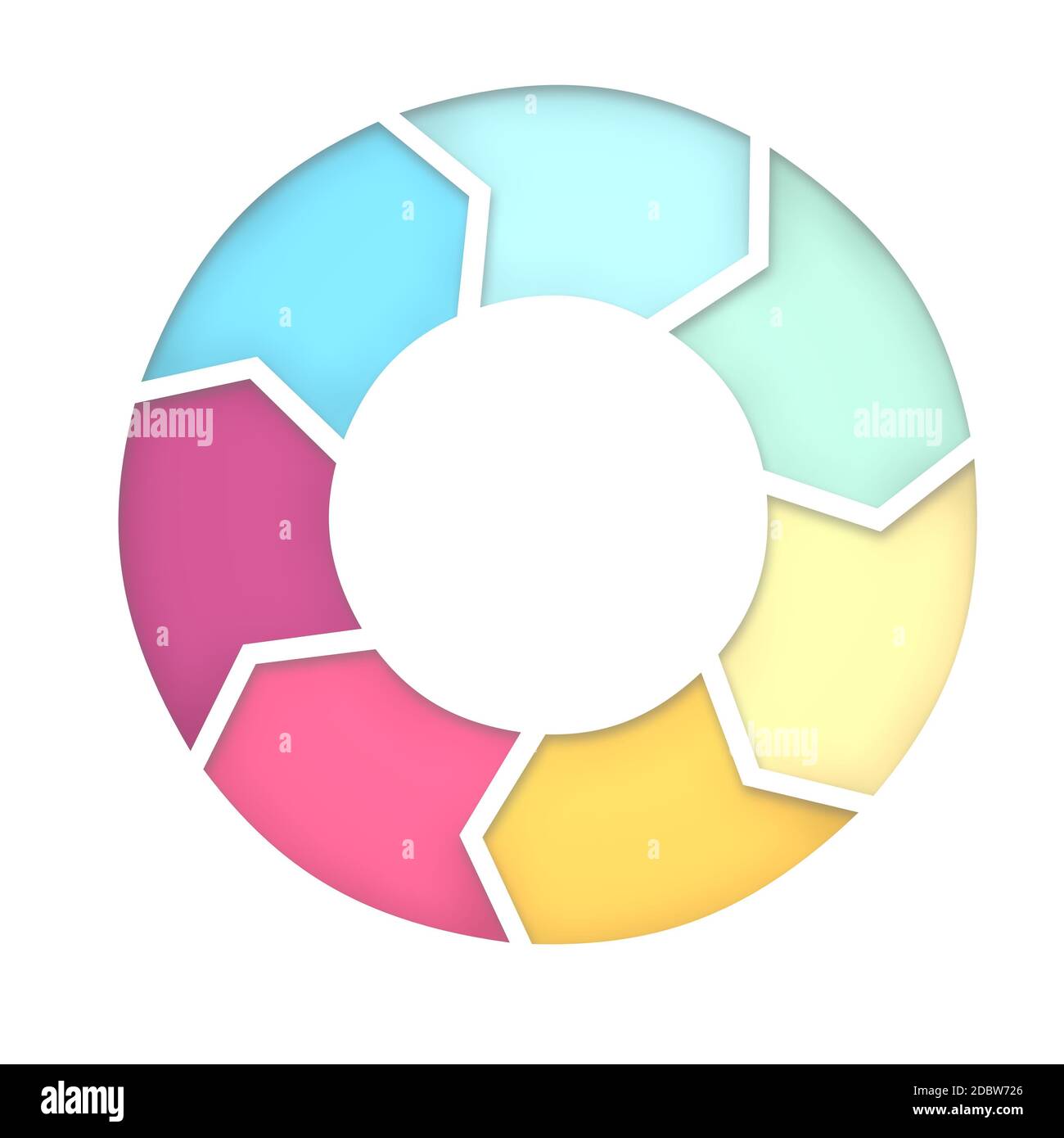 7 steps diagram for presentation background. Seven arrows for cyclic ...