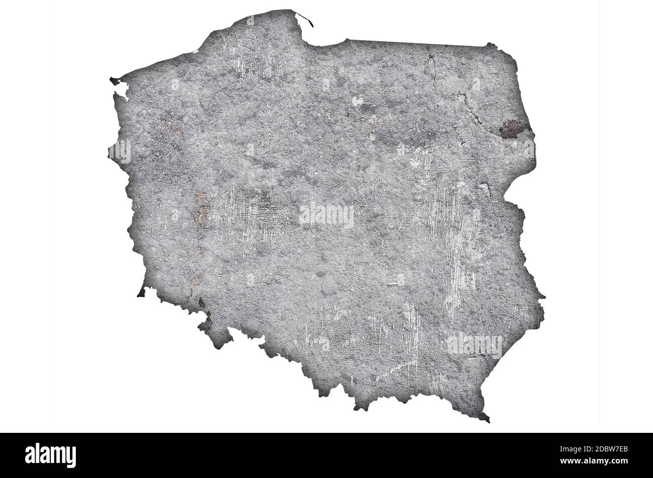 Map of Poland on weathered concrete Stock Photo - Alamy