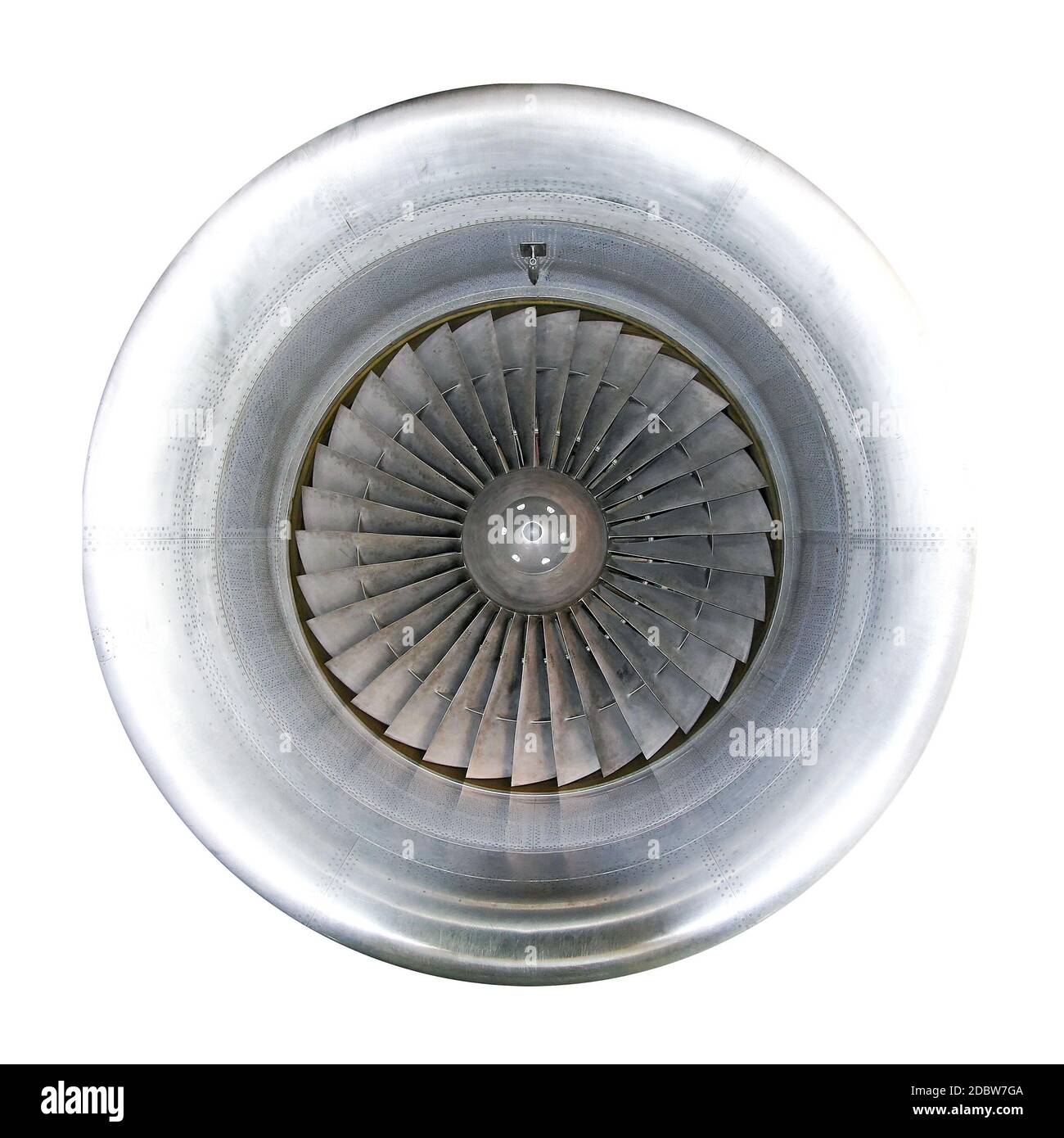 Front view of powerful jet engine turbine Stock Photo - Alamy