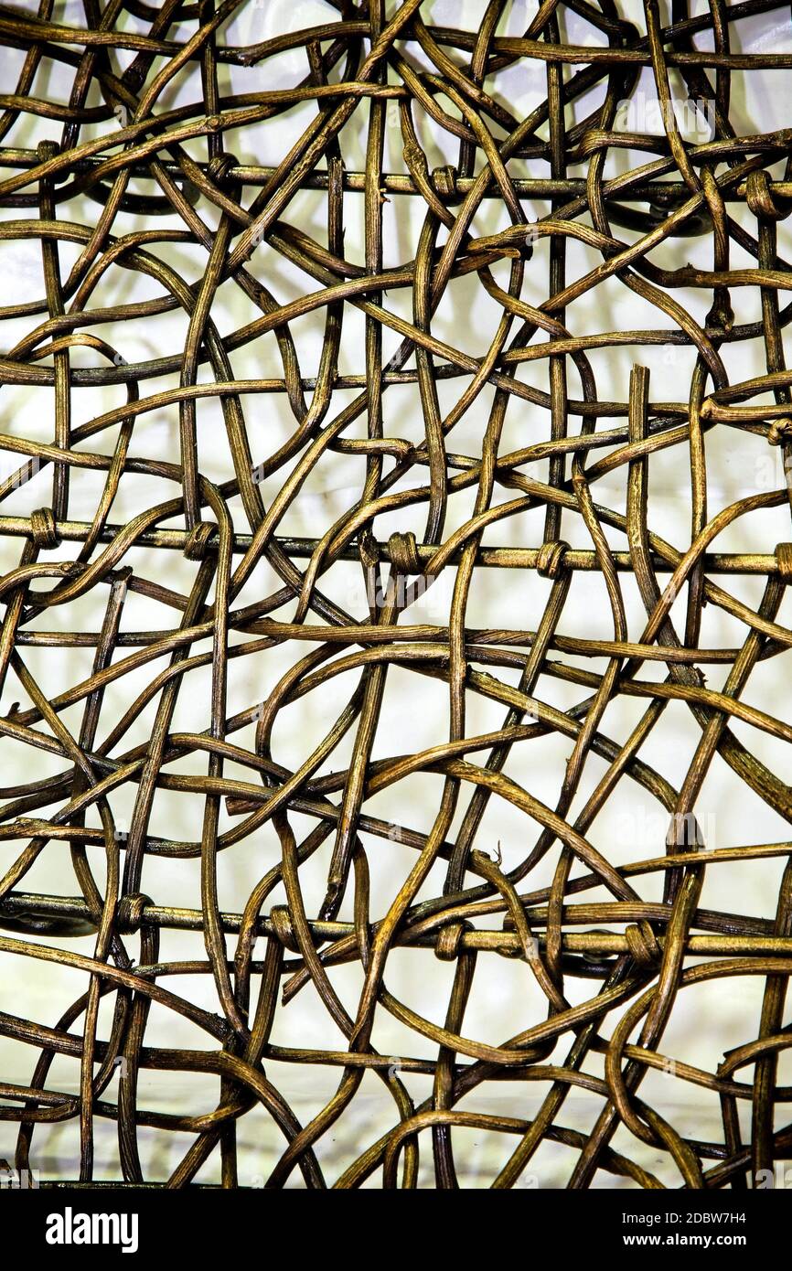 Close up shot of rattan texture background Stock Photo - Alamy