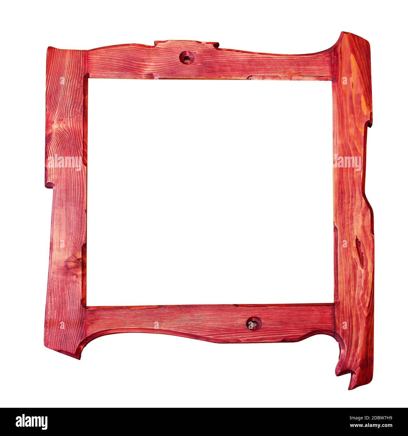 Rough wood frame isolated included clipping path Stock Photo - Alamy