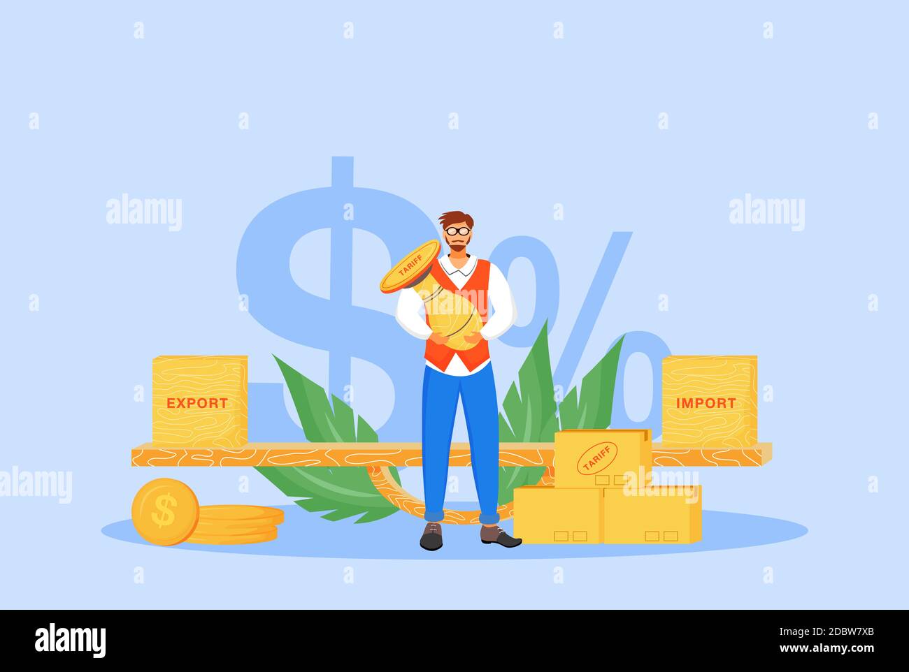 Protectionism cartoon hi-res stock photography and images - Alamy