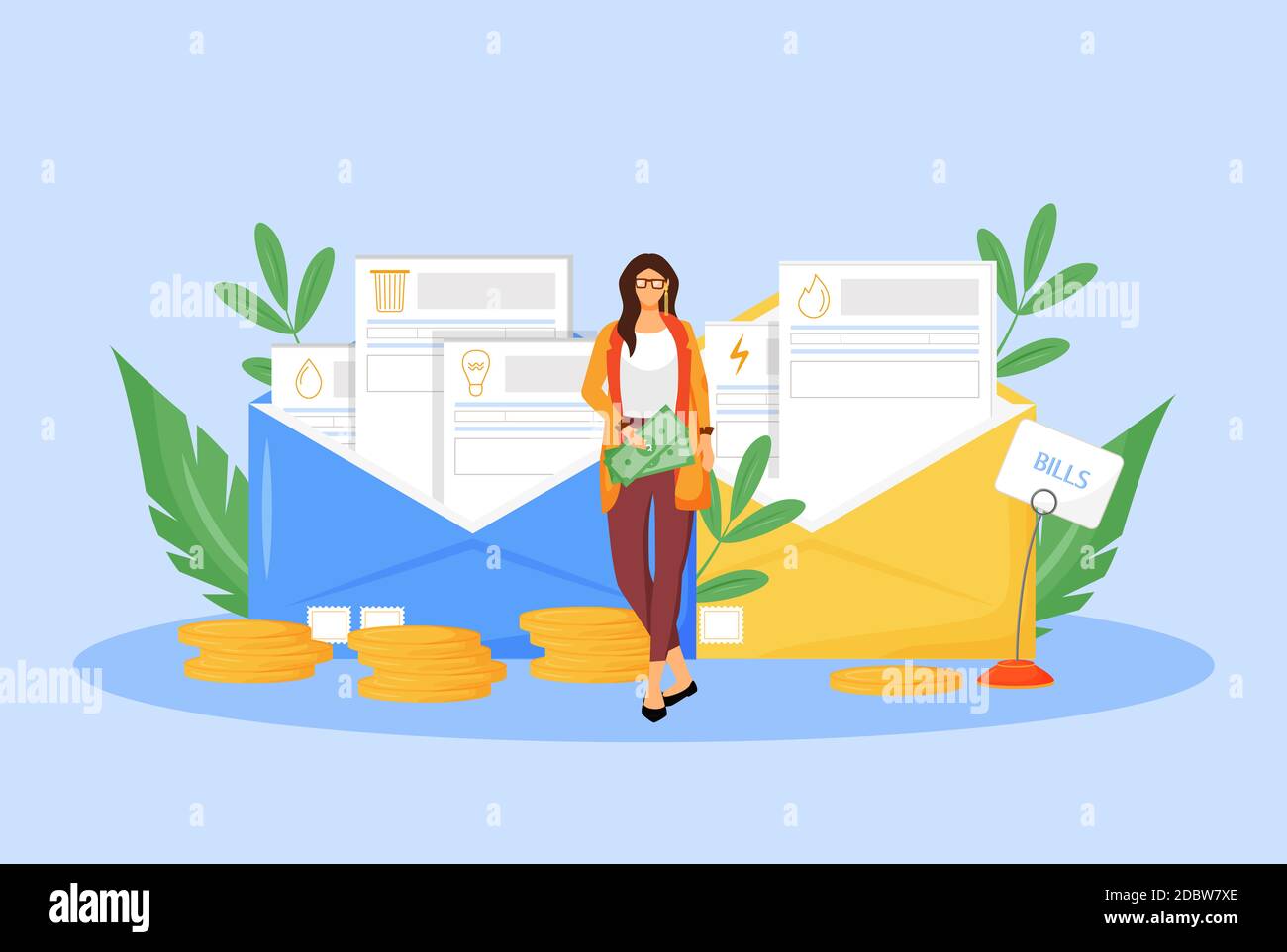 Paying Bills Cartoon