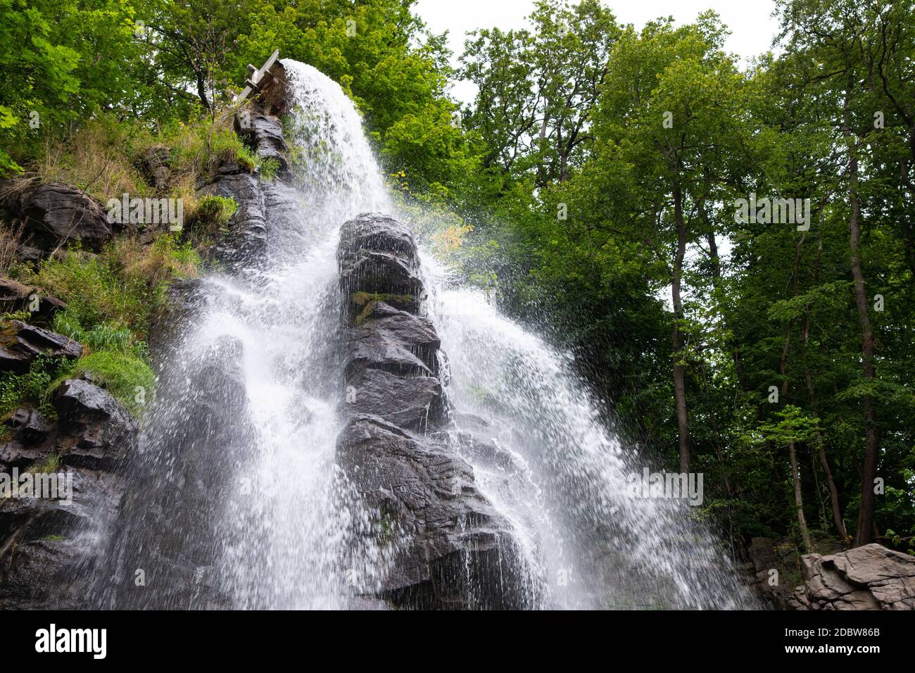 Visit to the Trusetal waterfall in summer Stock Photo - Alamy