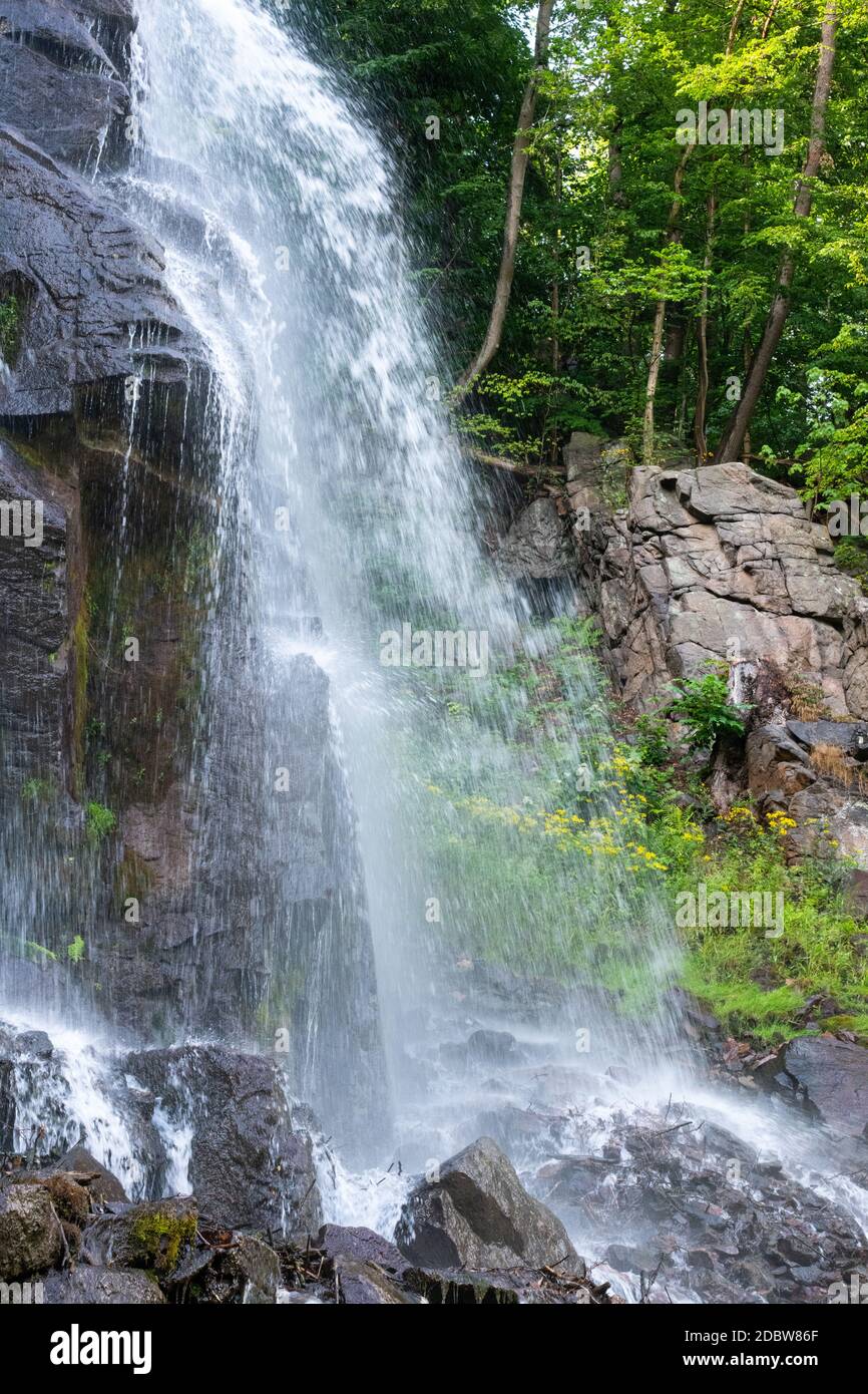 Visit to the Trusetal waterfall in summer Stock Photo - Alamy