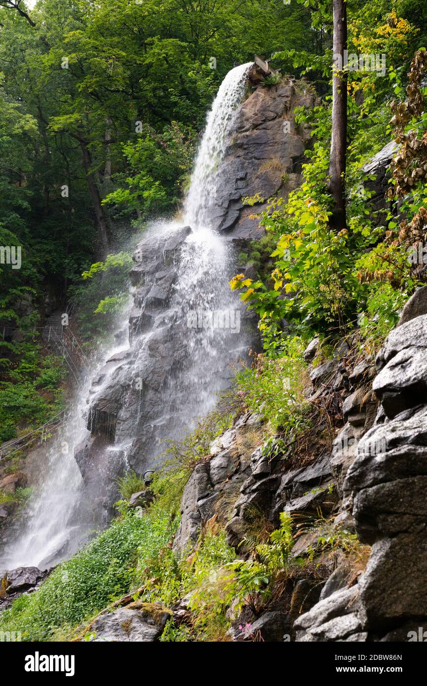 Visit to the Trusetal waterfall in summer Stock Photo - Alamy