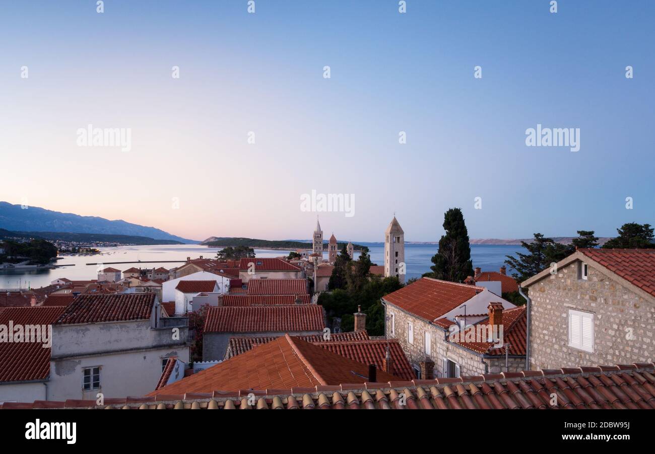 City of Rab view of the old town Stock Photo - Alamy