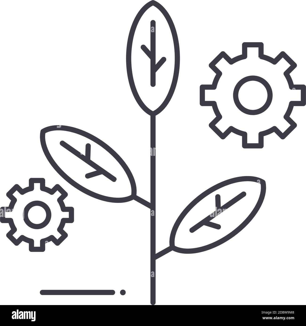 Wisdom growth icon, linear isolated illustration, thin line vector, web ...