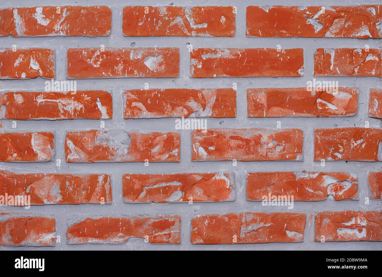Bright red clay bricks wall flat background texture pattern Stock Photo ...