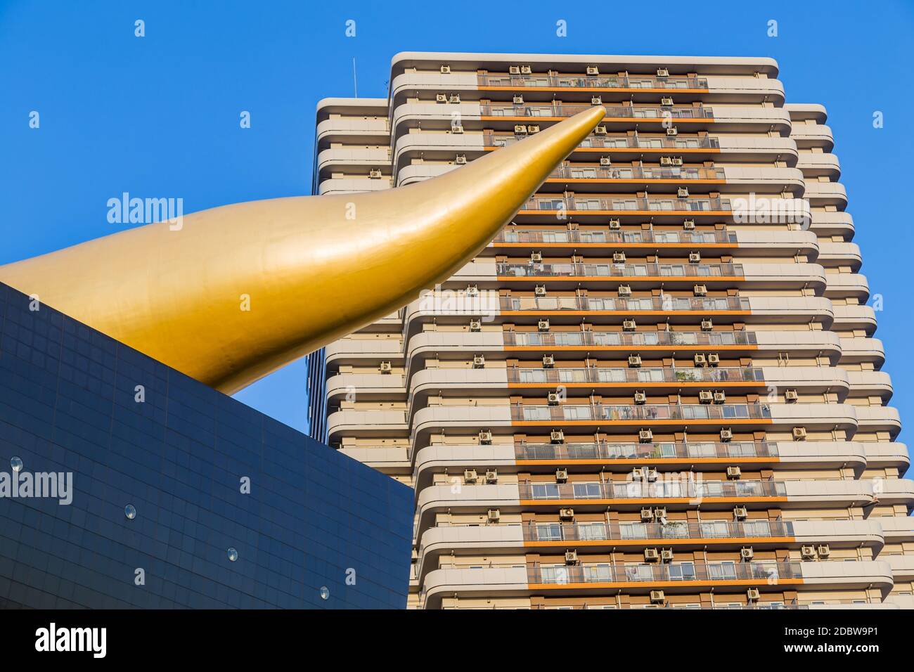 Tokyo. Japan - September 05, 2019: Asahi Beer buildings. Sunny day ...