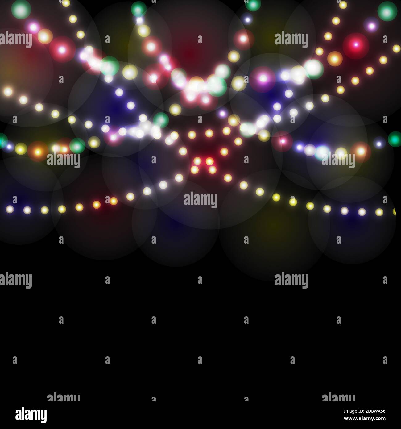 Refraction festive lights in the background of the night. Vector ...