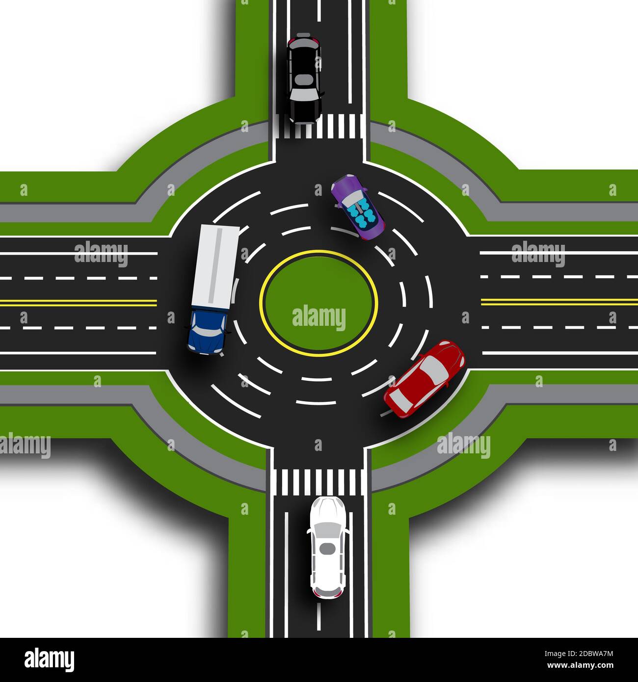 Road infographics. Top view 3d perspective. Road interchange ...