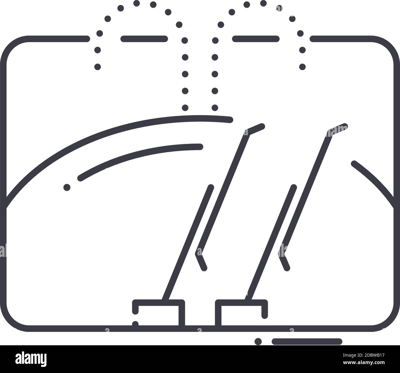 Wiper icon, linear isolated illustration, thin line vector, web design ...