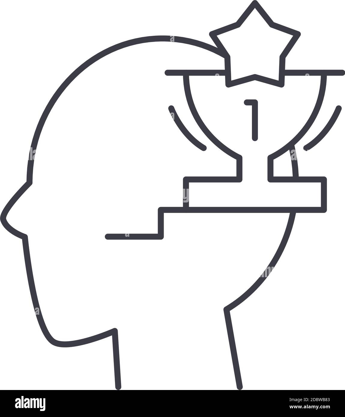 Winner mind icon, linear isolated illustration, thin line vector, web ...