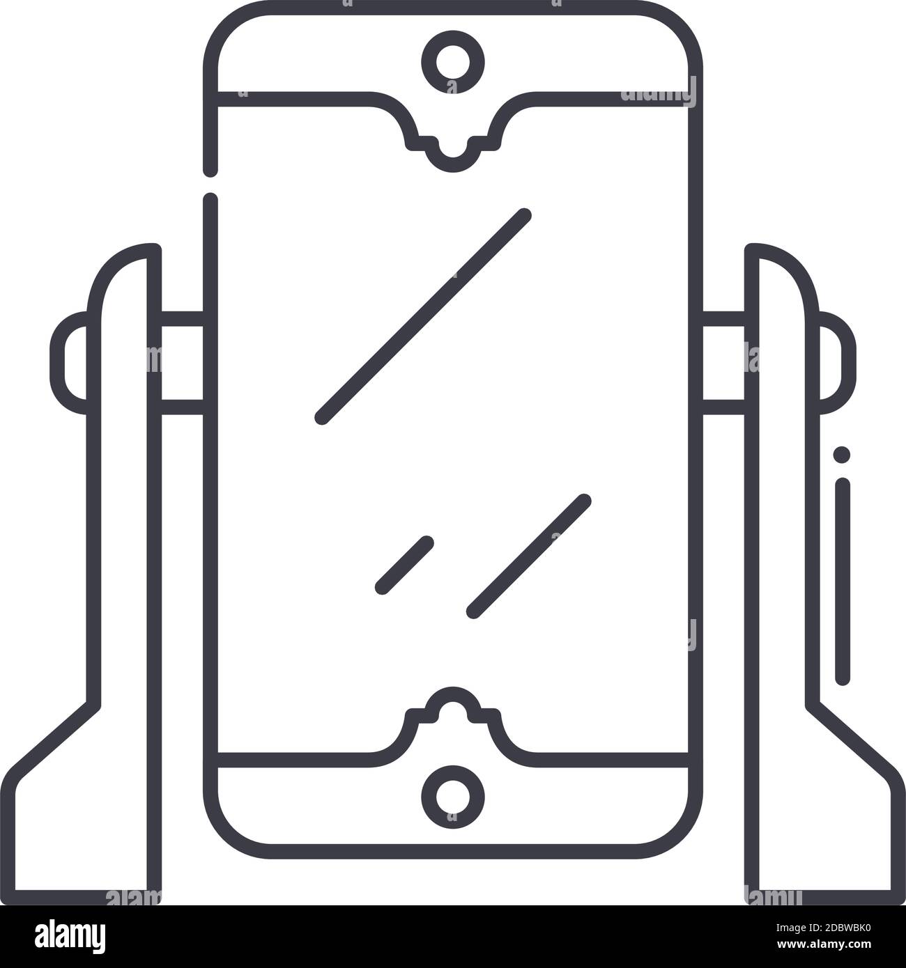 Spa mirror icon, linear isolated illustration, thin line vector, web ...