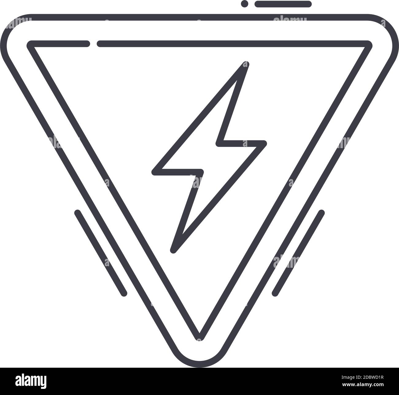 Threat icon, linear isolated illustration, thin line vector, web design ...