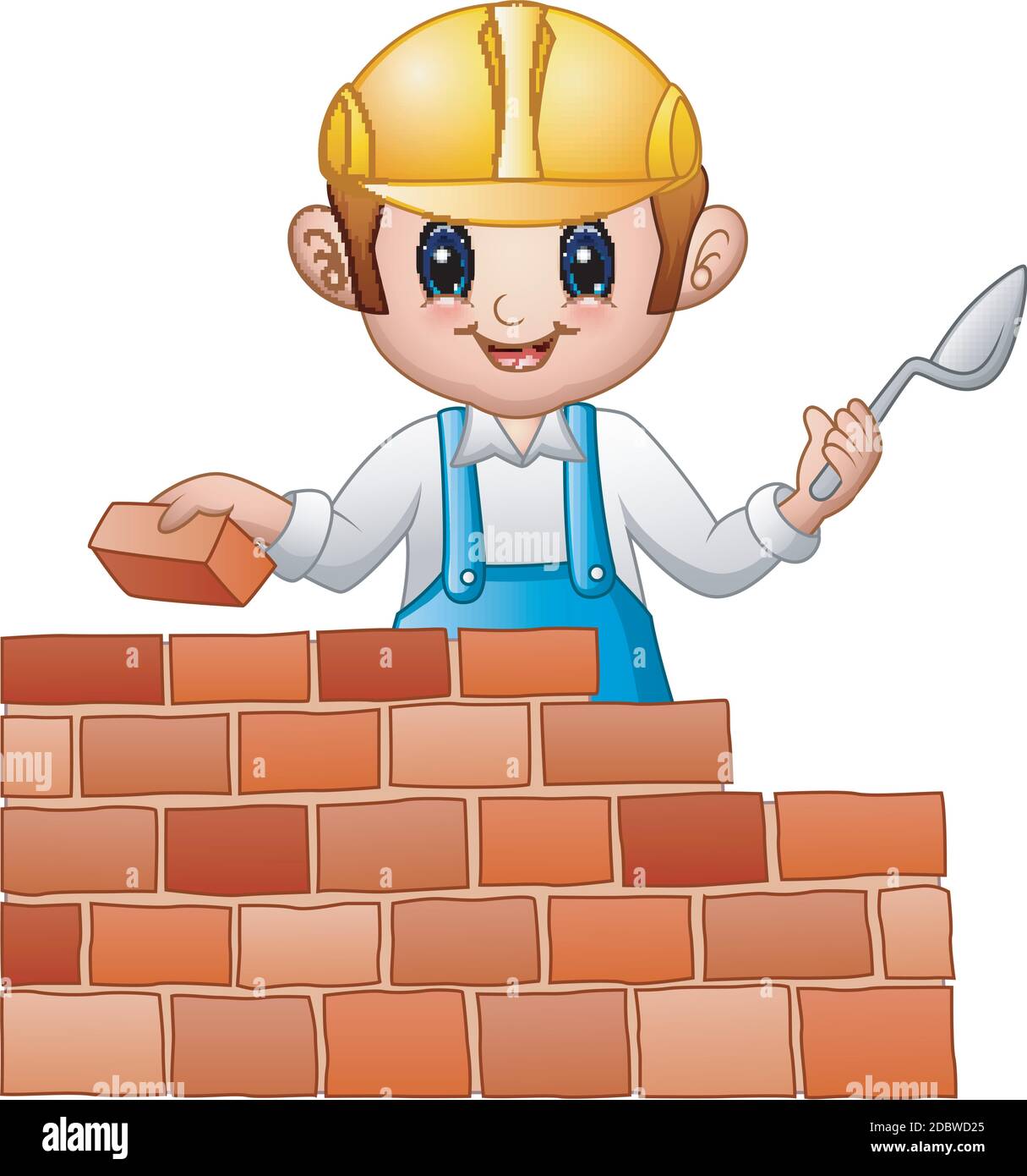 Vector illustration of Cartoon man builder Stock Vector Image & Art - Alamy