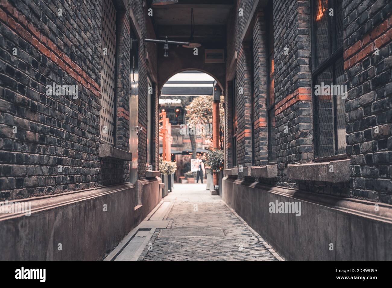 The architecture detail at Xintiandi, the landmark in Shanghai, China ...